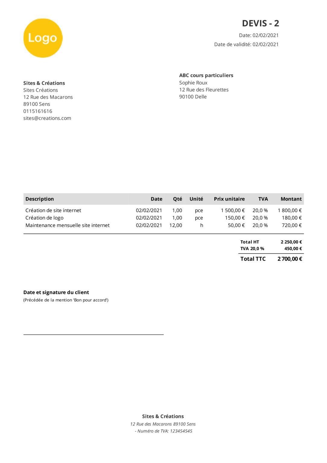 Logiciel devis – Créez et envoyez des devis en ligne - Zervant