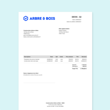 Modèle de devis gratuit : 15 exemplaires de devis Word et Excel - Zervant