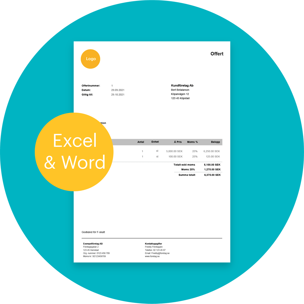 Offertmallar - Ladda ner gratis offertmall - Zervant