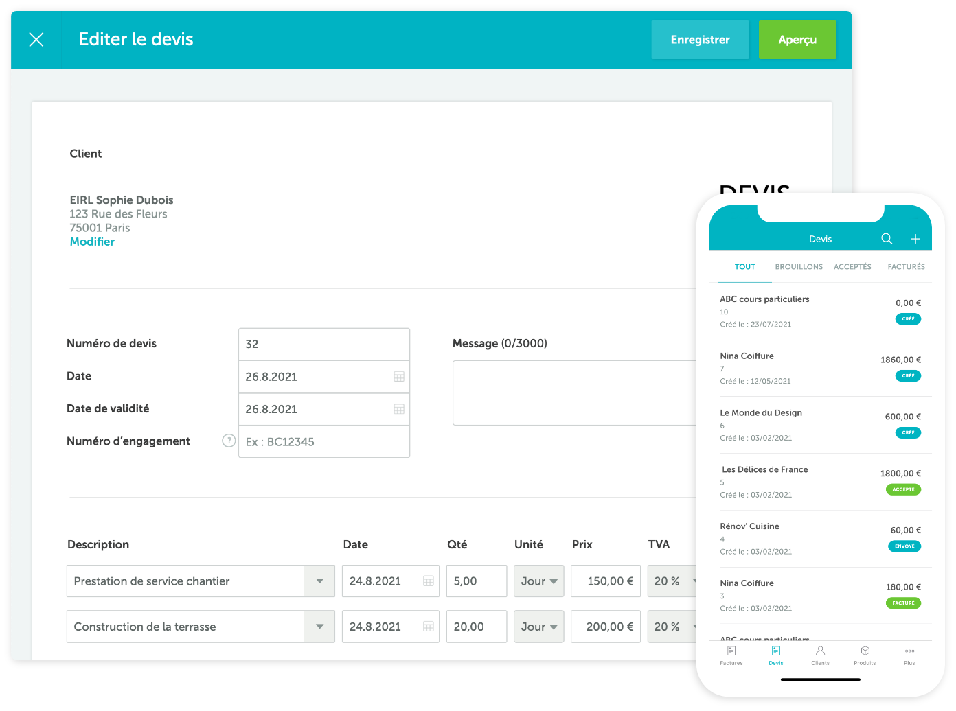 Modèle de devis gratuit : 15 exemplaires de devis Word et Excel - Zervant