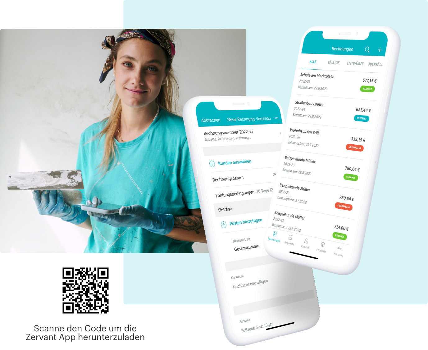 MobileApp- Mit Rechnungsapp Rechnungen schreiben - Zervant