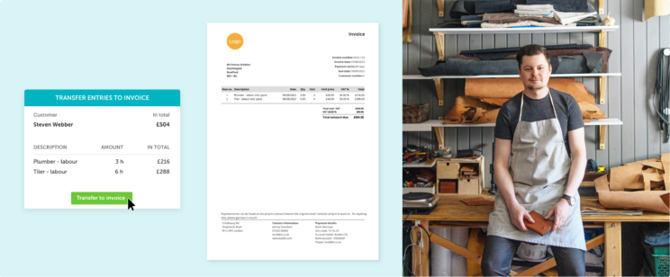Work Time Tracking Tool | Convert time to invoices - Zervant