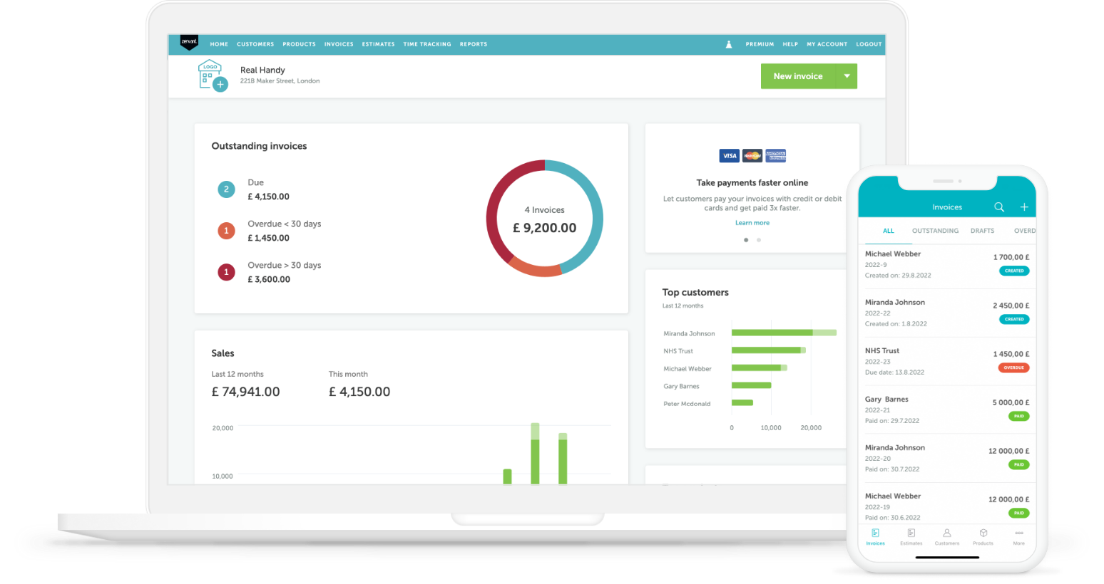 Free Mobile Invoicing App | On iOS and Android - Zervant