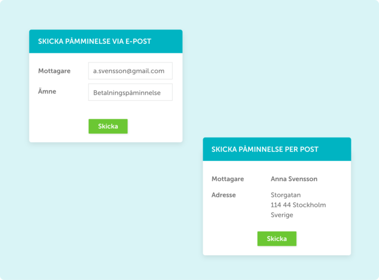 Skapa och skicka betalningspåminnelser online - Zervant