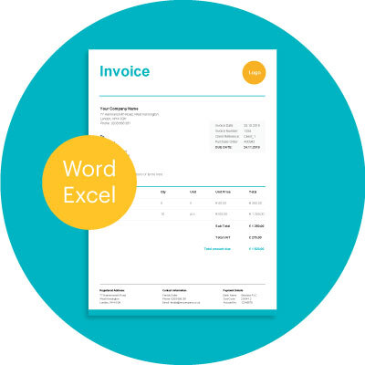 Free UK Invoice Templates | Download in Word & Excel - Zervant